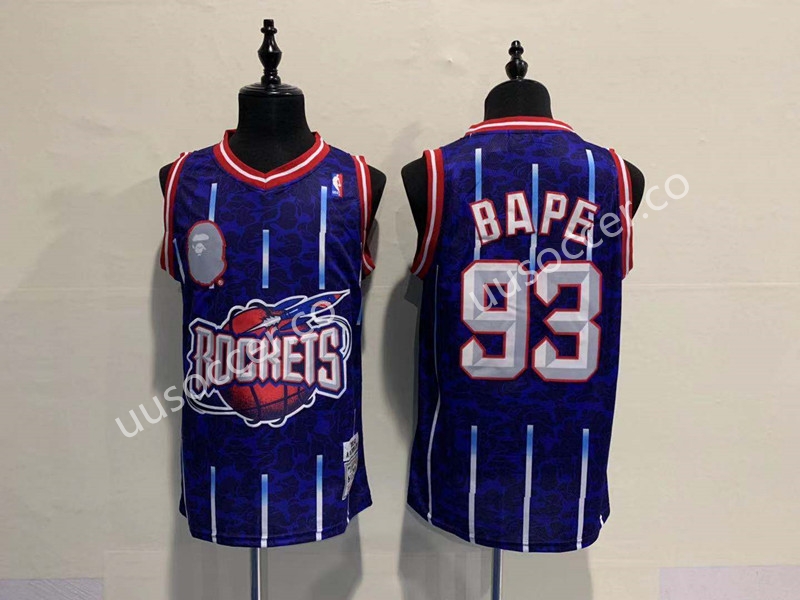 Bape Version NBA Houston Rockets Blue #93 Jersey-BAPE| topjersey