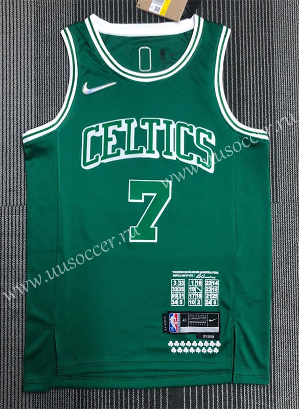75th Anniversary Retro Edition NBA Boston Celtics Green #7 Jersey-311 ...