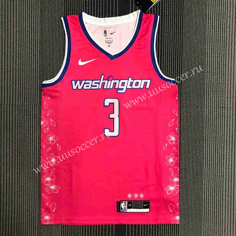 2022 City Version NBA Washington Wizards Pink #3 Jersey-Washington ...