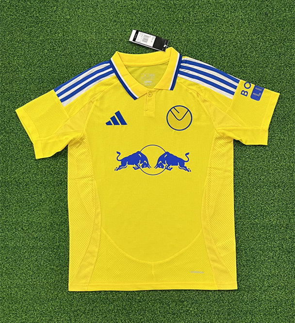 (S-4XL）2024-2025 Leeds United Away Yellow Thailand Soccer Jersey AAA ...