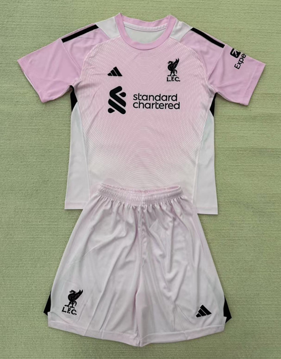 2025-2026 Liverpool Goalkeeper Pink Soccer Uniform-AY-Liverpool| topjersey